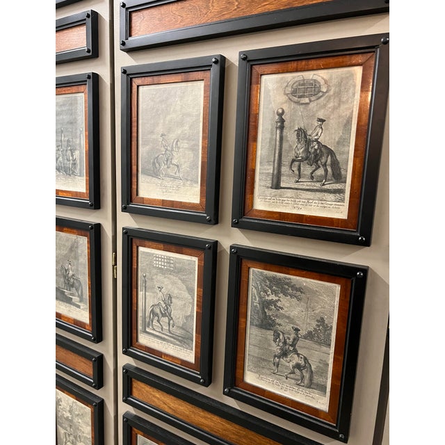 Custom French Horse Equestrian Gallery Wood Screen | Chairish
