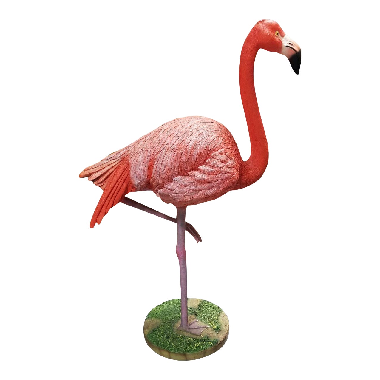 Vintage Life Size Pink Flamingo Fiberglass Statue | Chairish