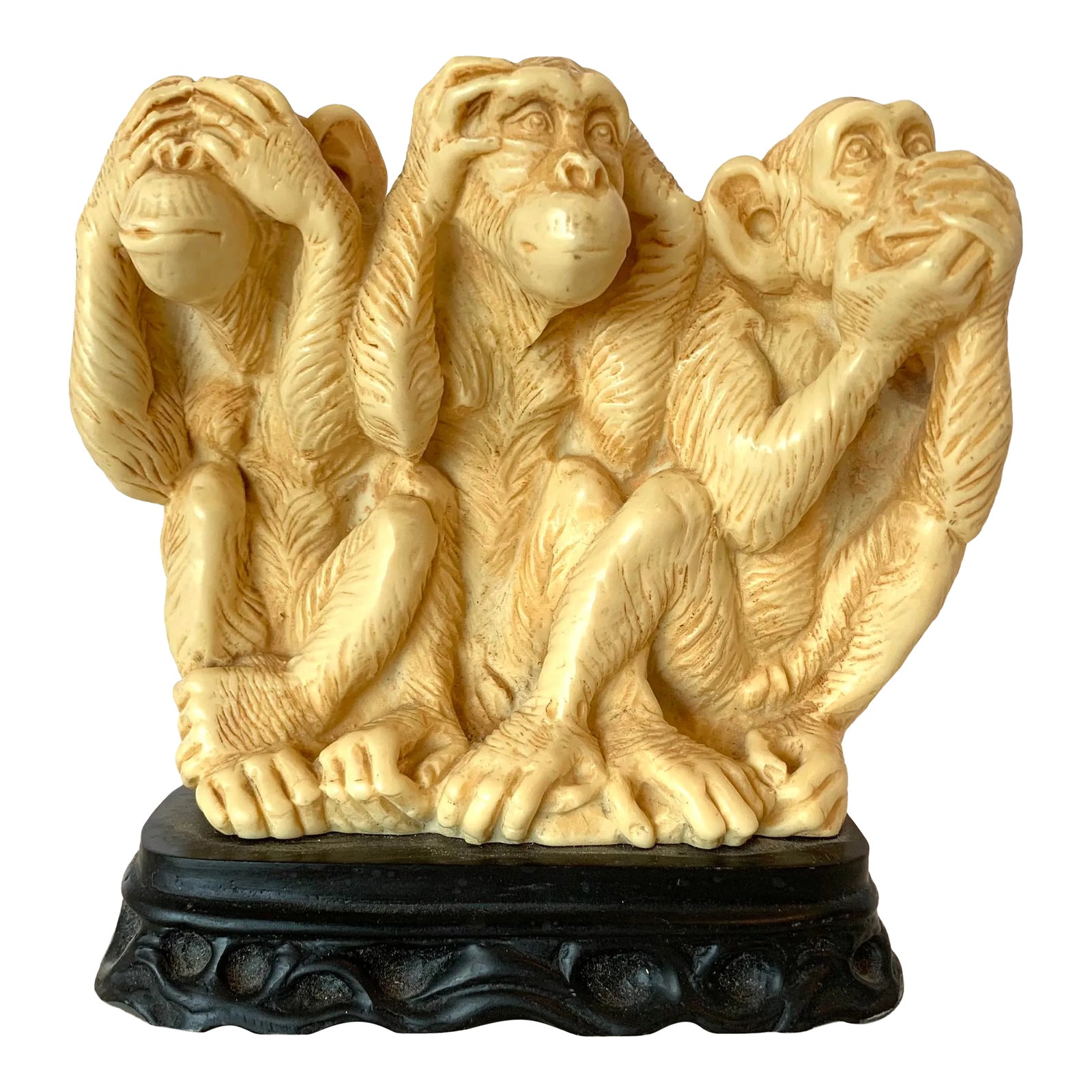 Vintage 1970s Three Very Wise Monkeys | Chairish