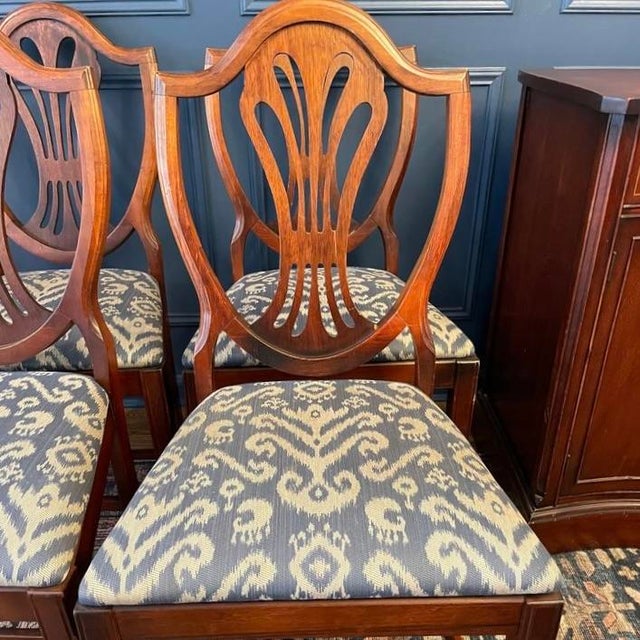 4 Shield Back Dining Chairs | Chairish