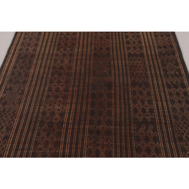 Vintage Tuareg Mat, Rich Brown With Bold Tribal Geometric Patterns ...