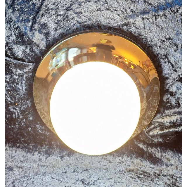 Vintage Ceiling Lamp with White Opaque Glass Shade, 1990s | Chairish