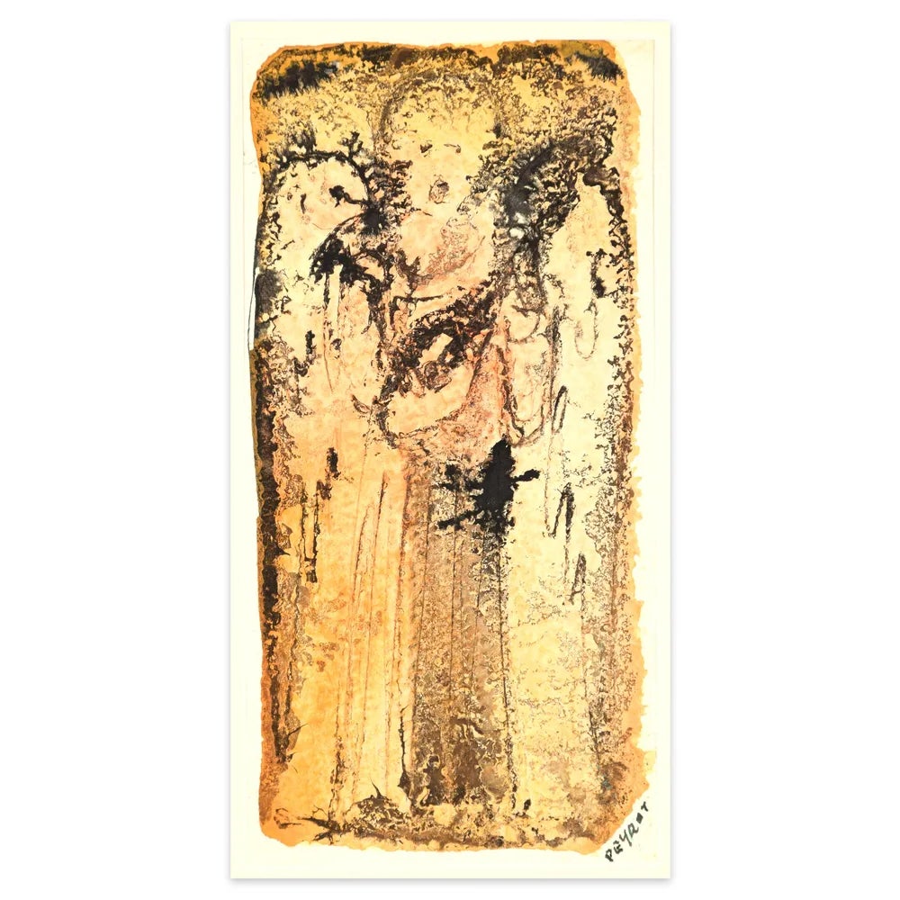 Arturo Peyrot, Angel Singing, China Ink and Watercolor, 1979 | Chairish