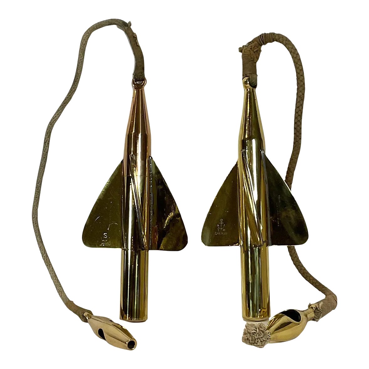 Polished Ship’s Taffrail Spinner Logs - A Pair | Chairish