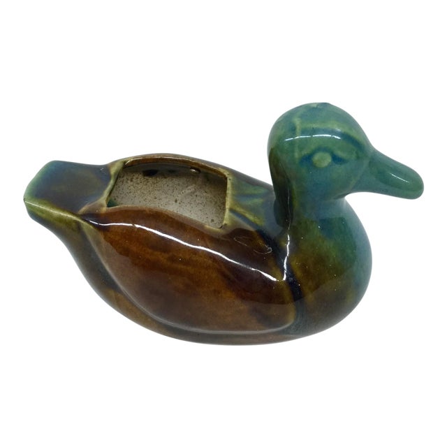 Vintage Ceramic Duck Planter | Chairish