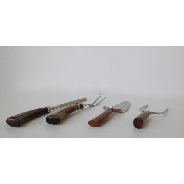 Vintage Mid-Century Bakelite Handled Server Pieces - Set of 4 | Chairish