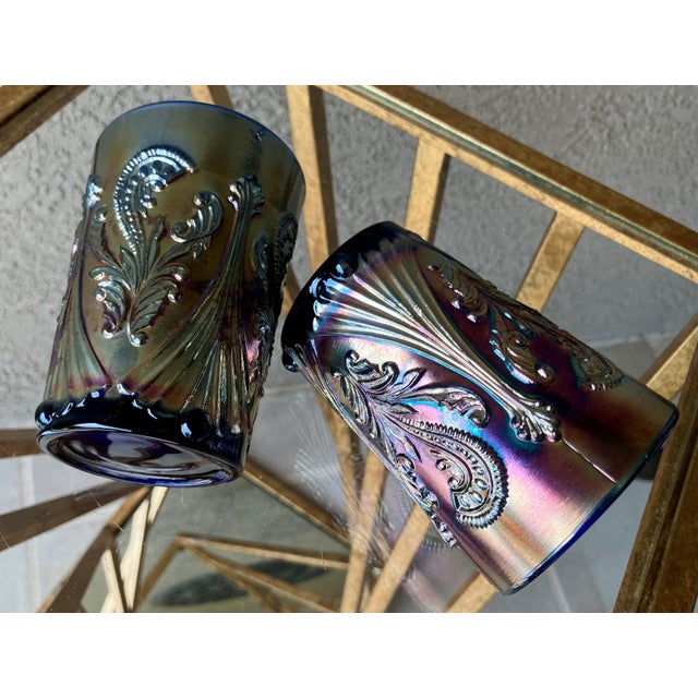Circa 1969 St. Clair Glass Inverted Fan & Feather Carnival Reproduction ...