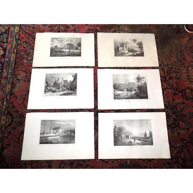 Antique 18th C. Chateaux De France Imperial Folio Size Lithographs ...