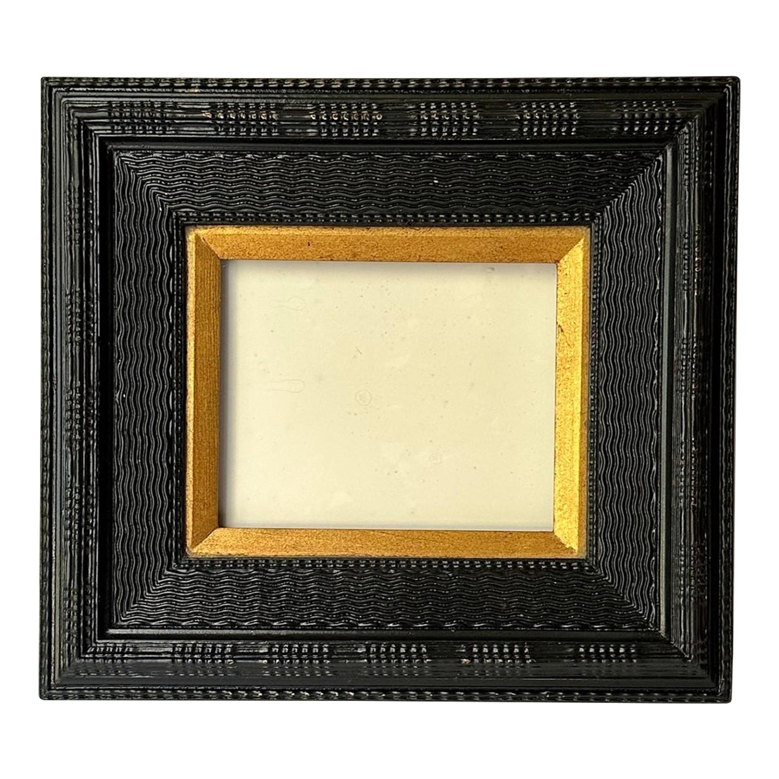 Dutch Ebonized Ripple Molded Picture Frame Early 20th Century. | Chairish
