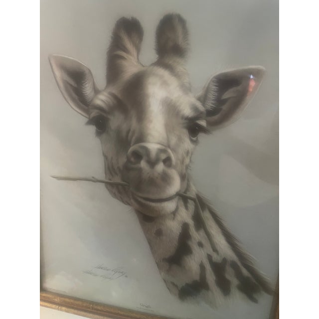 Pair of Vintage Harold Rigsby Signed Prints in Faux Bamboo Frames ...