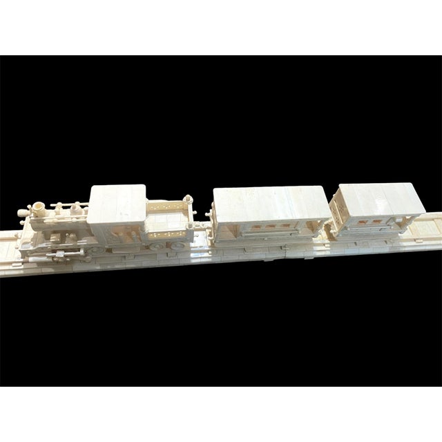 1980s Camel Bone Train Set - 4 Pieces | Chairish