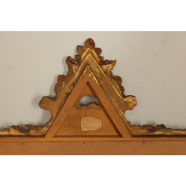 Vintage Italian Carved Giltwood Wall Mirror | Chairish