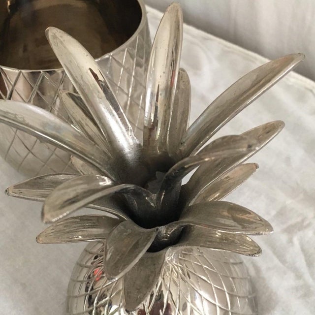 1950s Hollywood Regency Nickel-Plated Diamond - Textured Metal ...