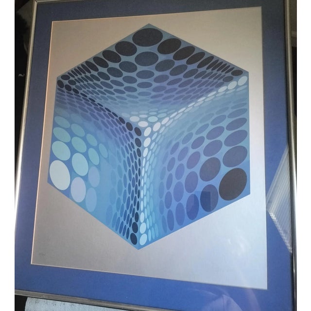 1960s Op Art Numbered Screenprint by Victor Vasarely | Chairish