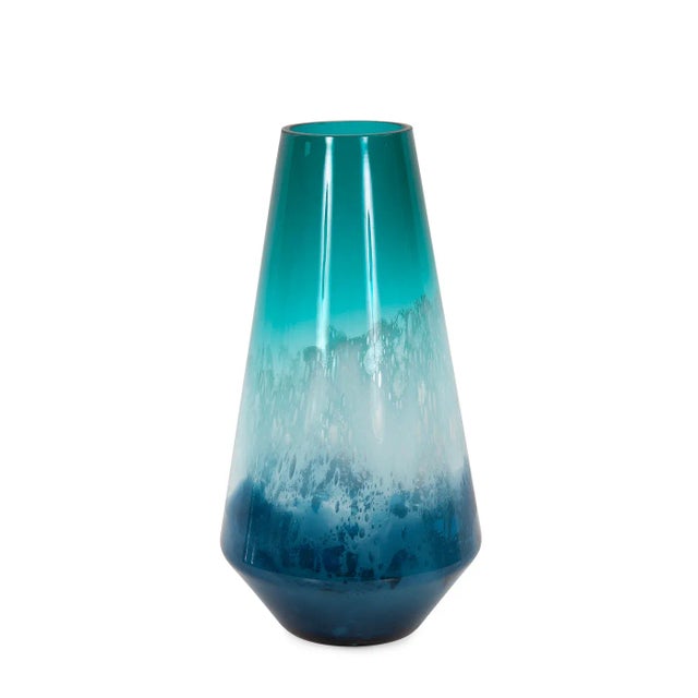Small Teal Blue Vase | Chairish