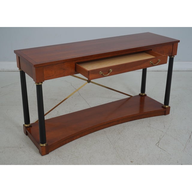 Ethan Allen French Empire Style Cherry Console Sofa Table | Chairish