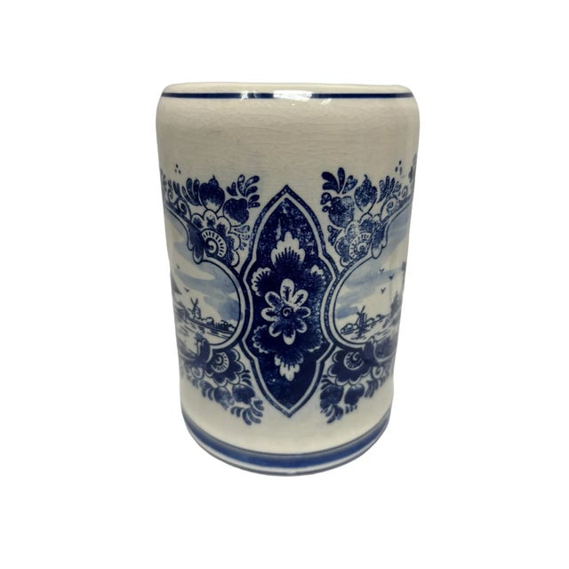 Vintage Hand-Painted,Delft Blue, Windmill and Sailboat Beer Stein Mug ...