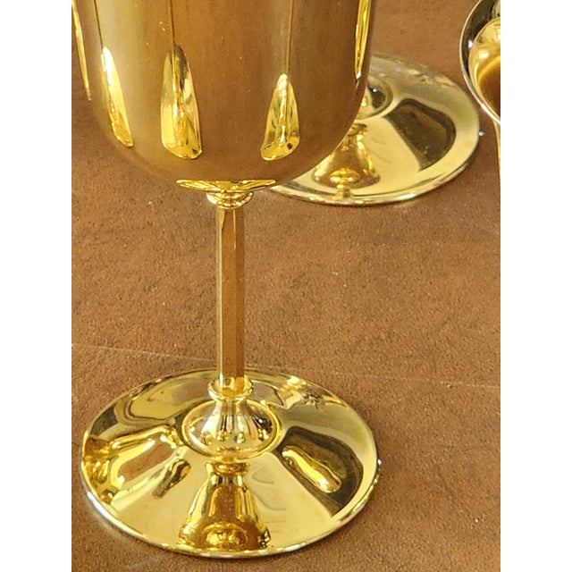 24k Gold Plated Goblets | Chairish
