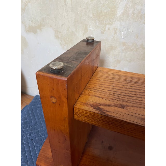 Vintage Studio Made Mortise & Tenon Petite Bench | Chairish