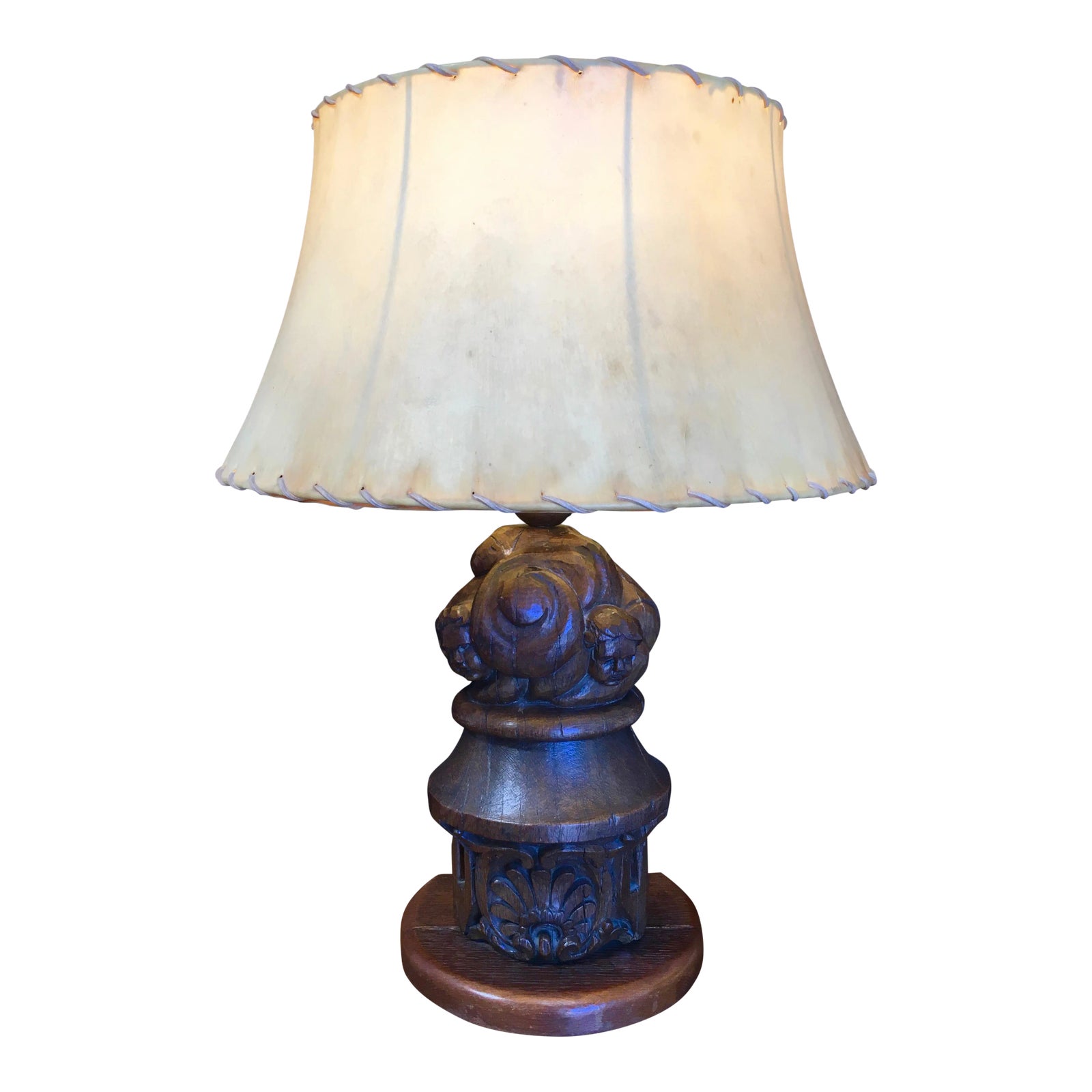 18th Century Architectural Element Lamp Conversion | Chairish