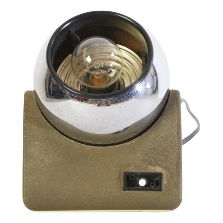 Mid-Century Modern Table Lamp in Aluminum and Chrome, Italy, 1970s ...