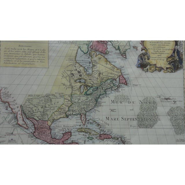 1760 America Septentrionalis Map by Lotter | Chairish