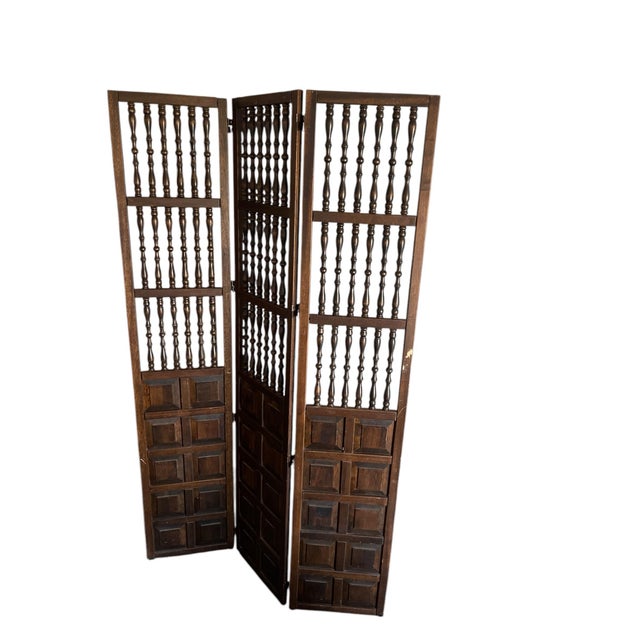 1970s Solid Wood Spindle Room Divider | Chairish