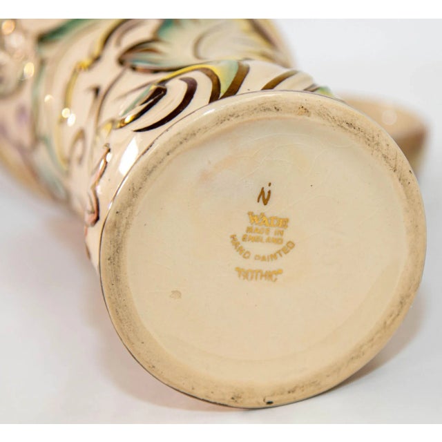 Vintage Wade Ceramic Gothic Pattern Glazed Vase in Pastel Colors Made ...