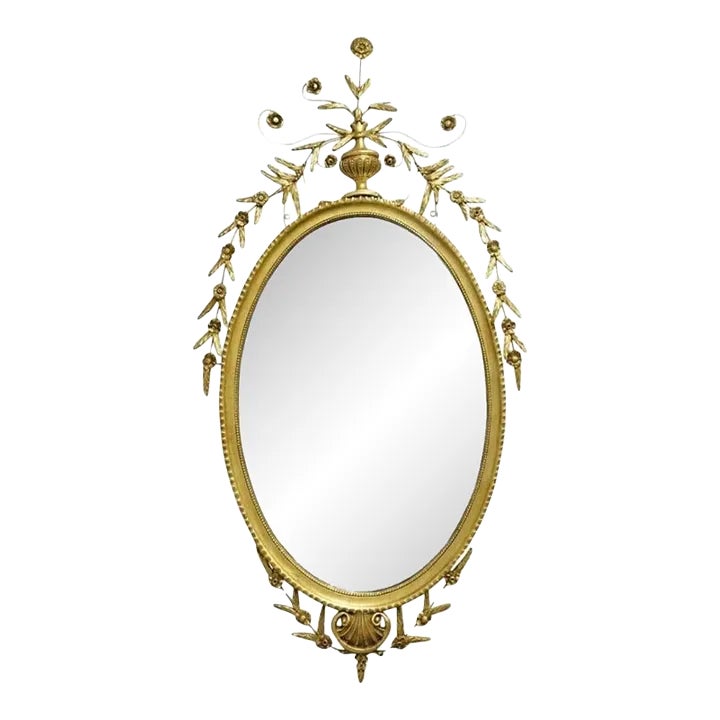 Mid 20th Century Friedman Brothers Large Oval Adams Style Gold Gilt ...