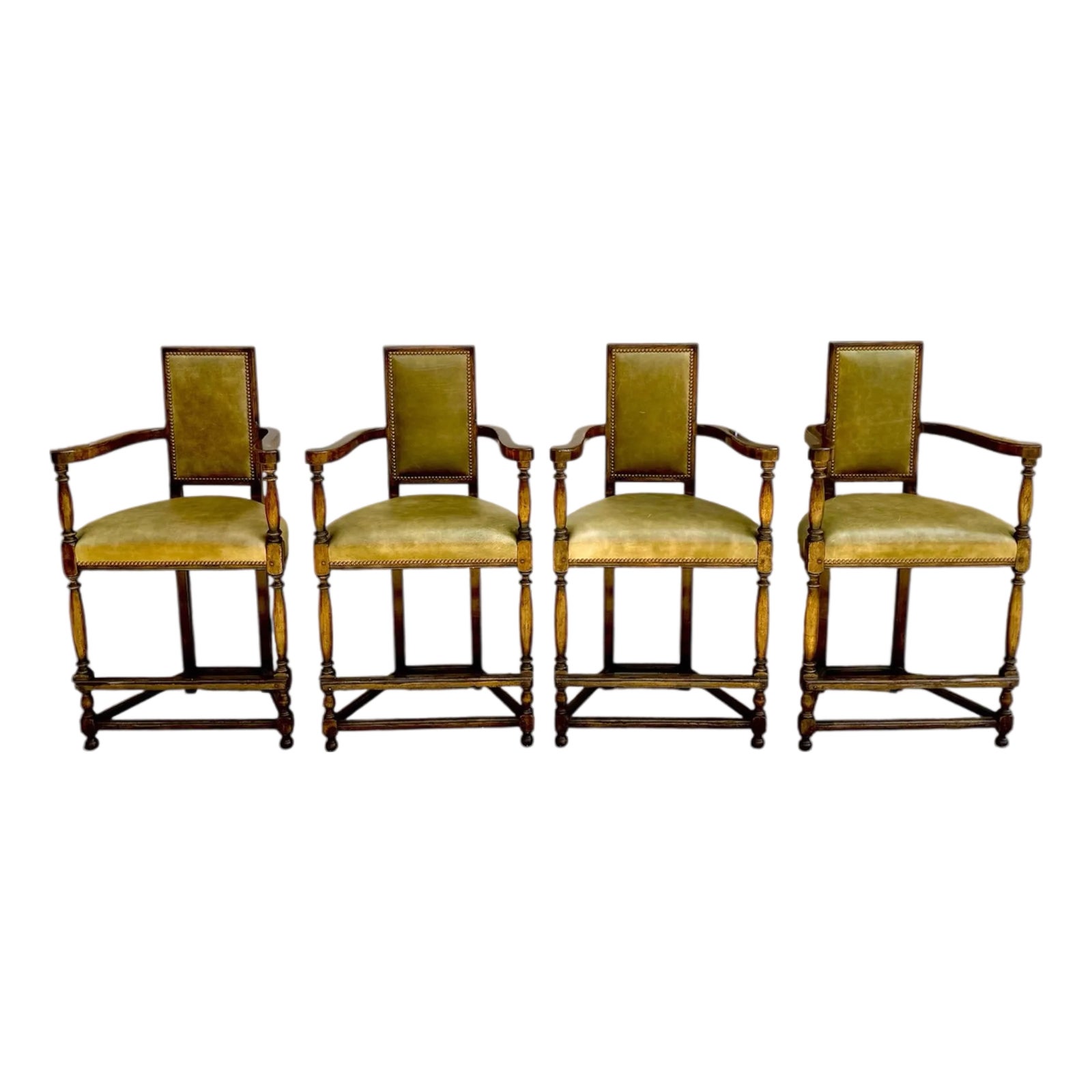 Dennis and Leen Henry II Counter Stools- A Set of 4 | Chairish