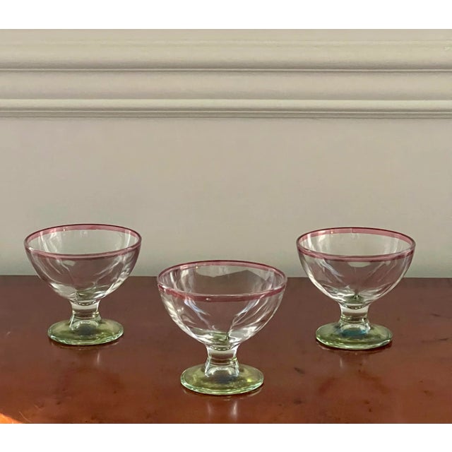 Vintage Italian Glass Footed Dessert Cups Set Of 6 Chairish
