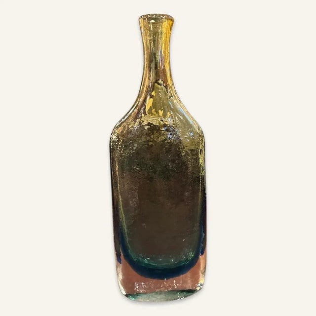 Vintage Mid-Century Modern Textured Bottle With Graduated Color | Chairish