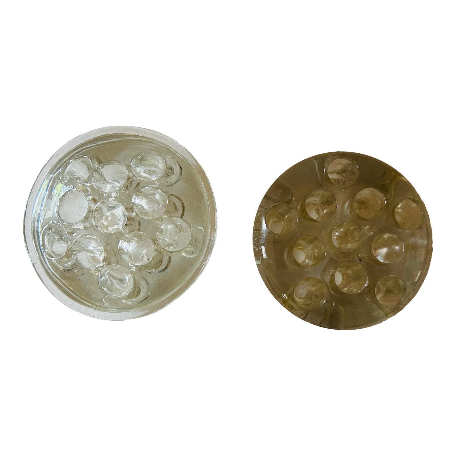 Vintage Glass Flower Frogs- Set of 2 | Chairish