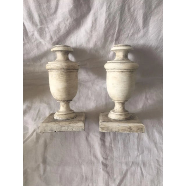 Set of Two Italian Bases in Hand-Carved Wood, Lacquered in Shades of ...