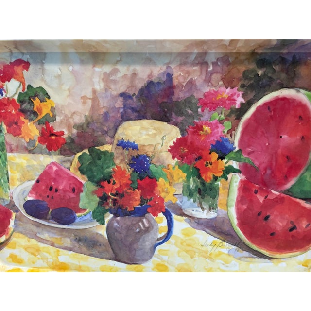 Vintage Italian Fruit Motif Tray | Chairish