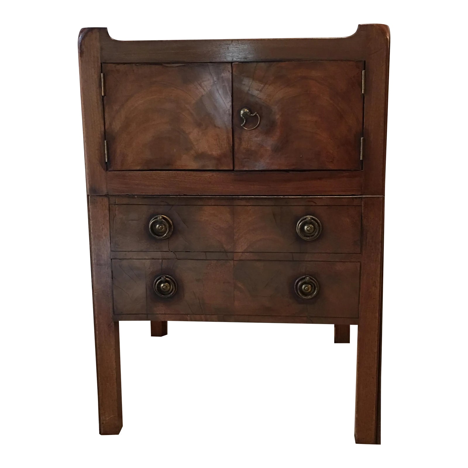 English Tambour Door Commode C1800 | Chairish