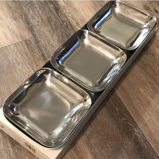 Towle Pintel Collection Silverplate Square Relish Tray and Inserts ...