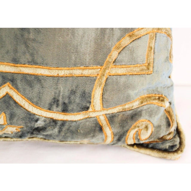 Baroque Venetian Style, Red and Gold Velvet Pillow, Elaborate Applique ...