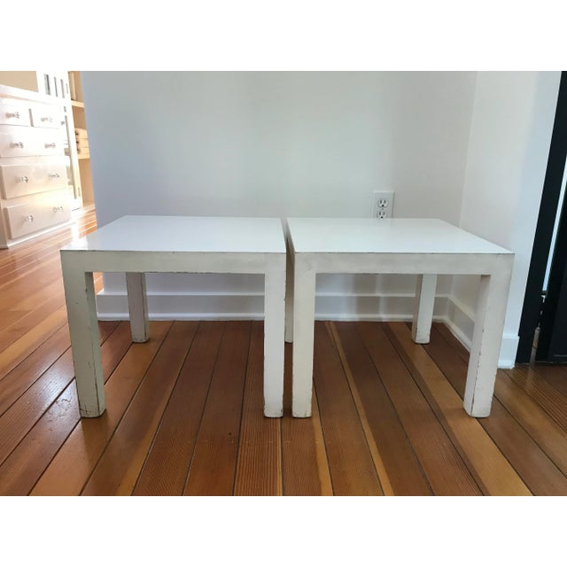 Vintage 1970s Parsons Side Tables ~ Pair | Chairish