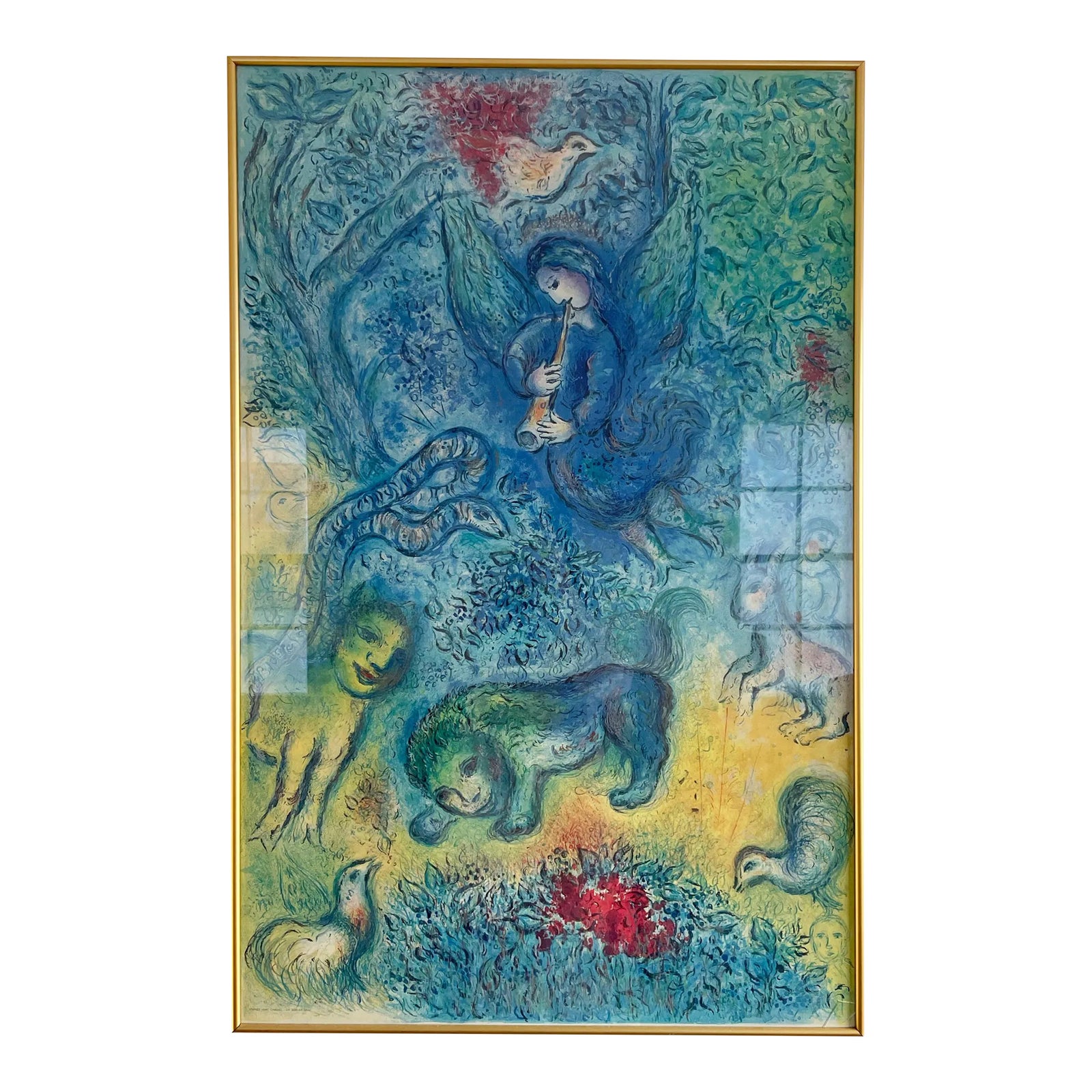Marc Chagall Magic Flute, Lithograph by Charles Sorlier, 1974, Framed ...