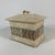 Inlaid Stone Box With Inlay Pattern and Brass Handle | Chairish