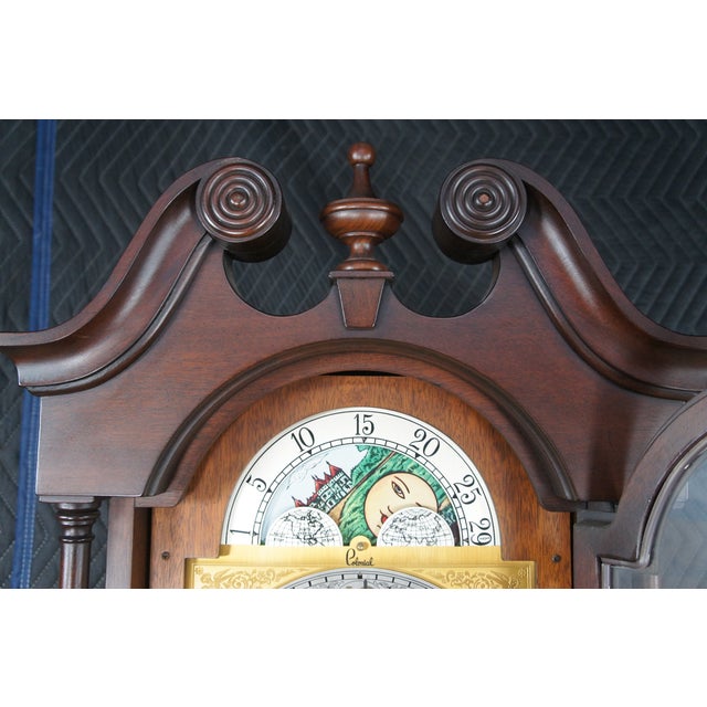Vintage 1970 Colonial Mfg Co Grandfather Clock Mahogany Tall Case ...