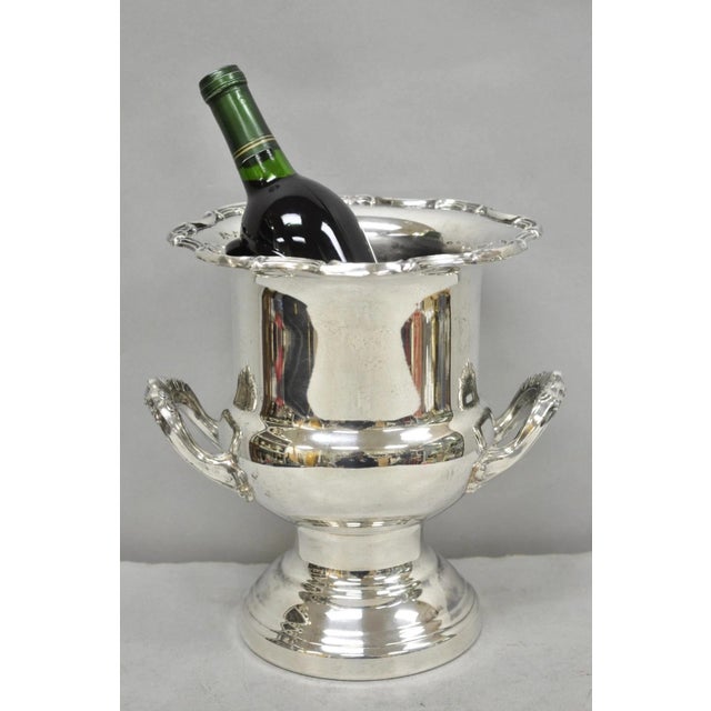 Vintage Leonard Silver Plated Trophy Cup Urn Champagne Chiller Bar Ice ...