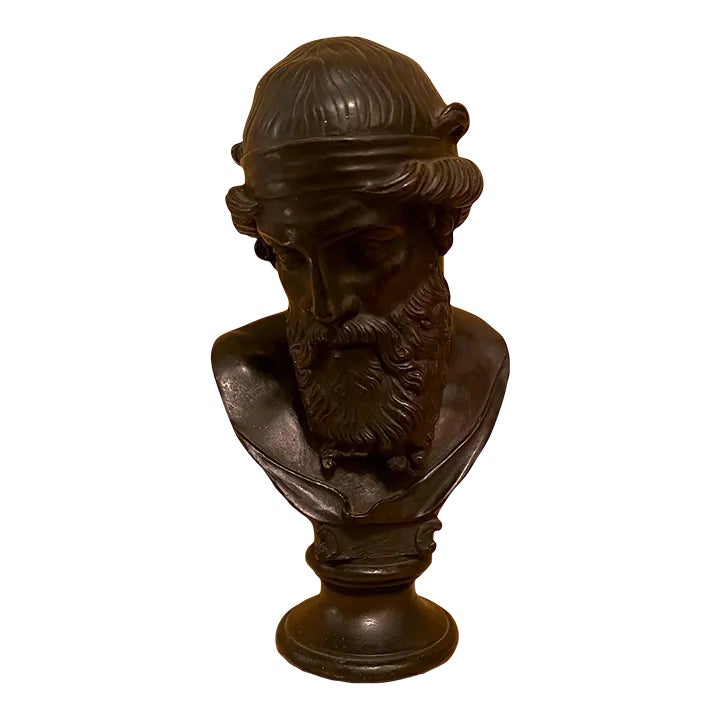 Grand Tour Bronze Bust of Homer, Italy, Circa:1890 | Chairish