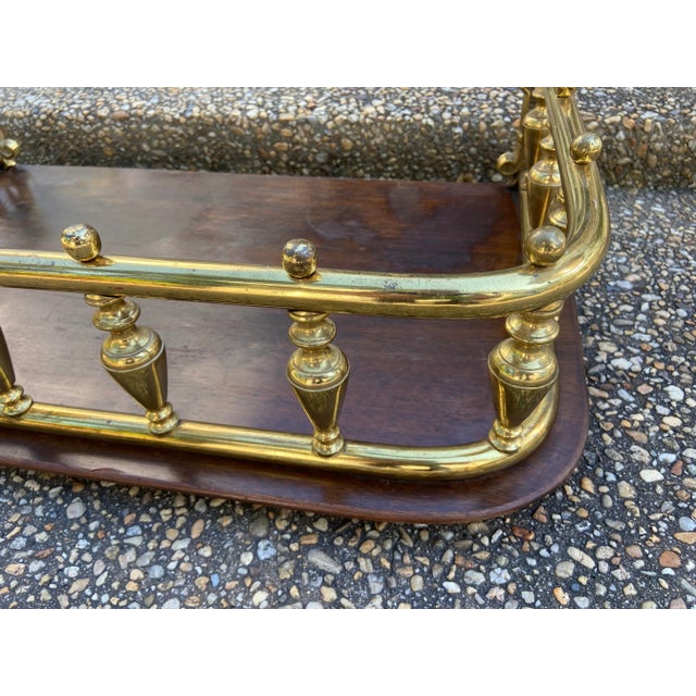 Classic English Style Antique Wooden Wall Shelf With Heavy Brass ...