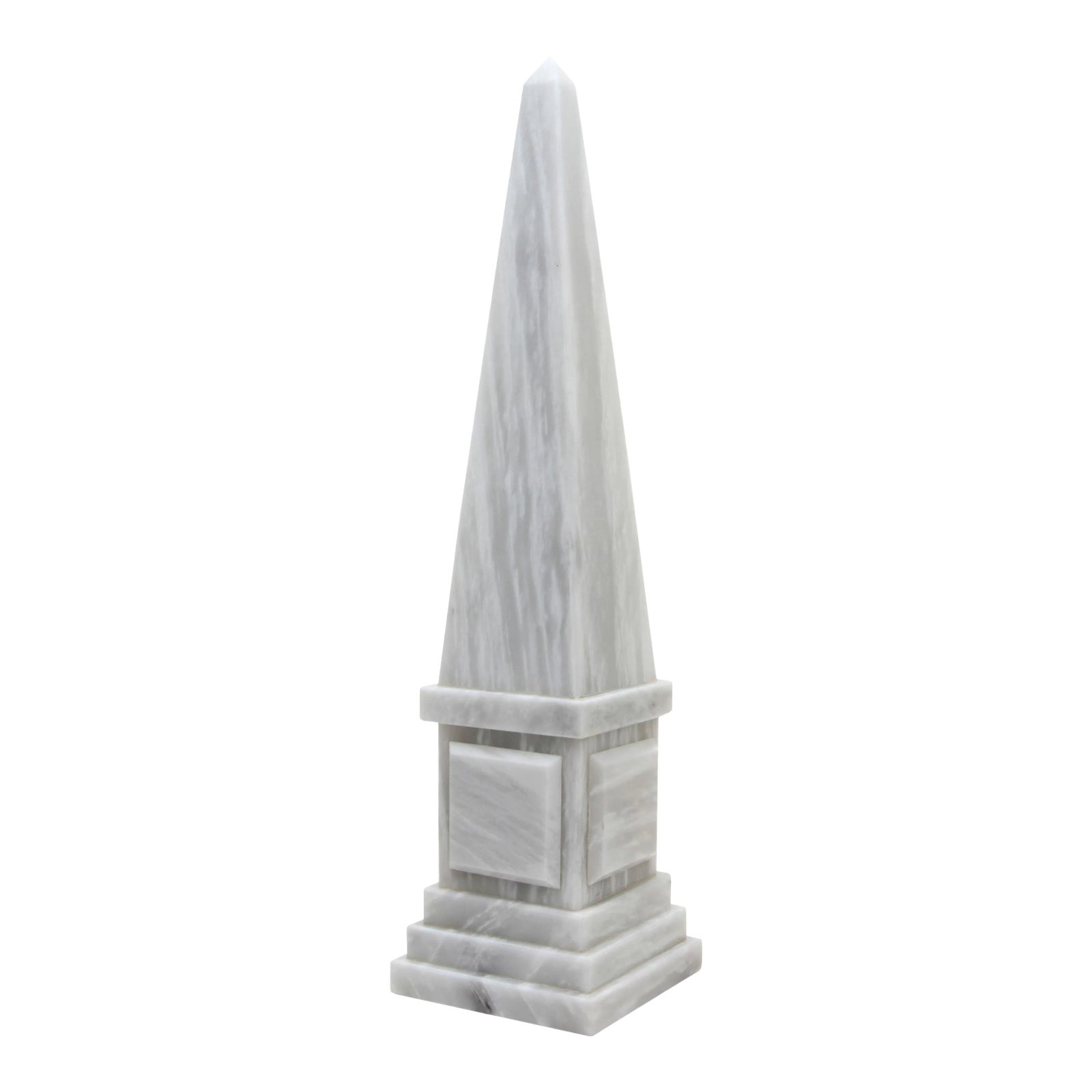 White Marble Obelisk | Chairish