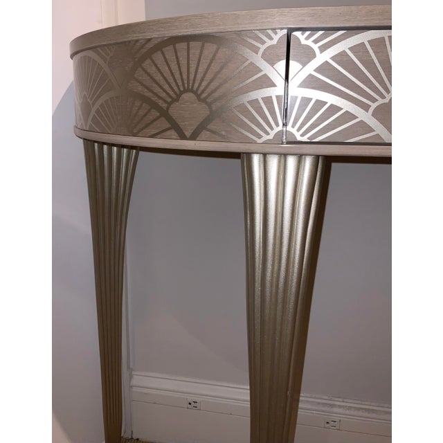 Caracole Modern Art Deco Style Gray Lillian Console Table | Chairish