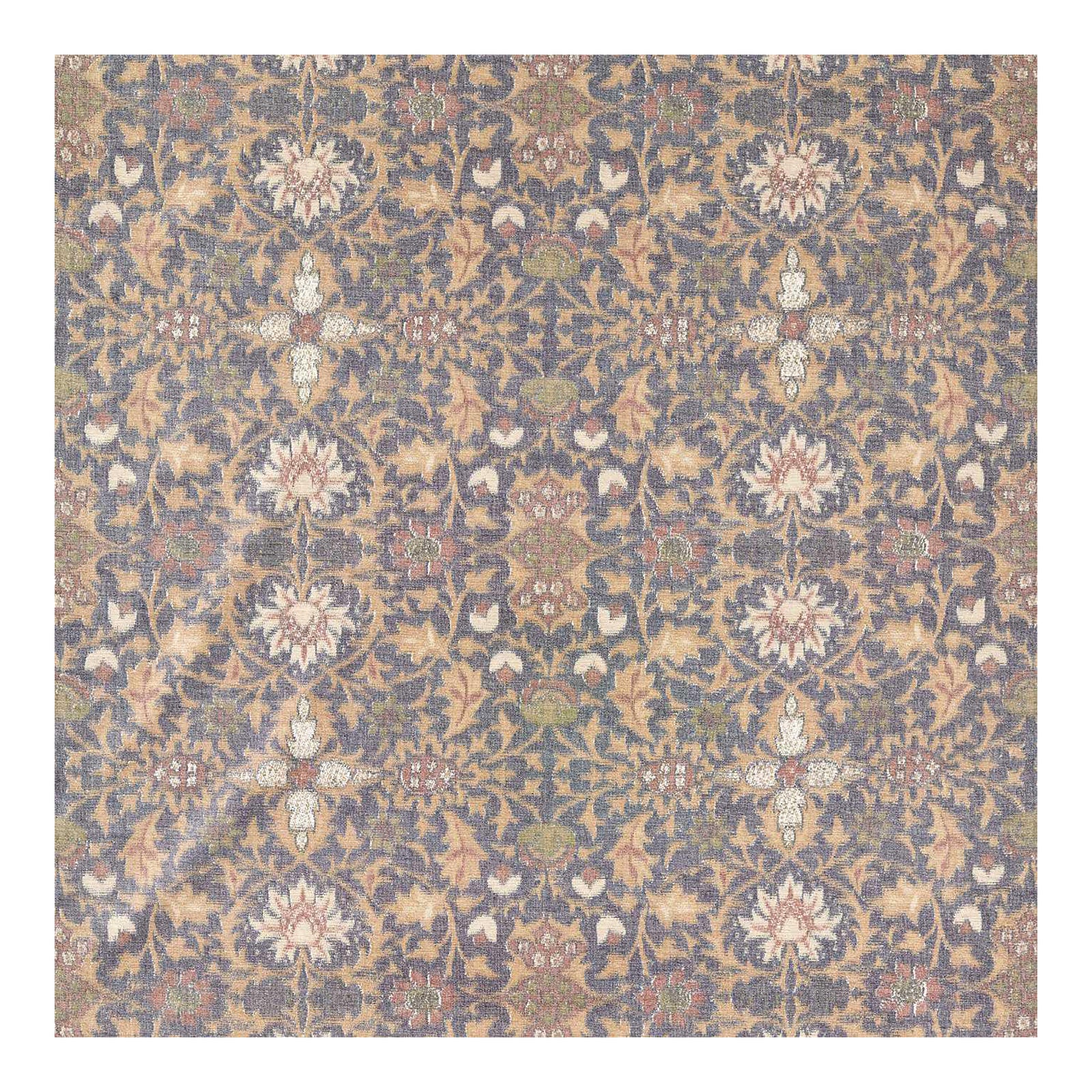 Morris & Co. Wilton Warp Print Fabric in Indigo - a sample | Chairish