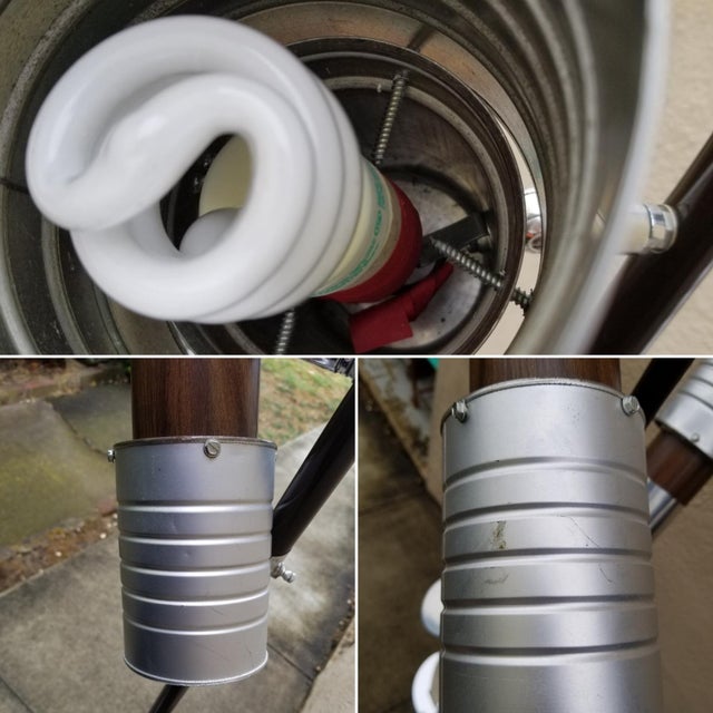 Mid-Century Modern Vintage Industrial 3 Light Can Lamp | Chairish