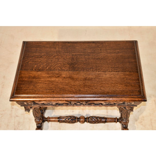 19th Century French Oak Side Table | Chairish